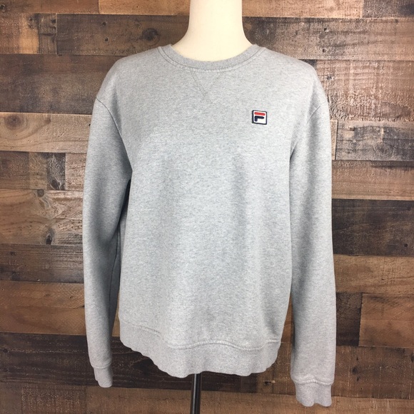 Fila | Tops | Fila Gray Pullover Crewneck Sweatshirt Xl | Poshmark